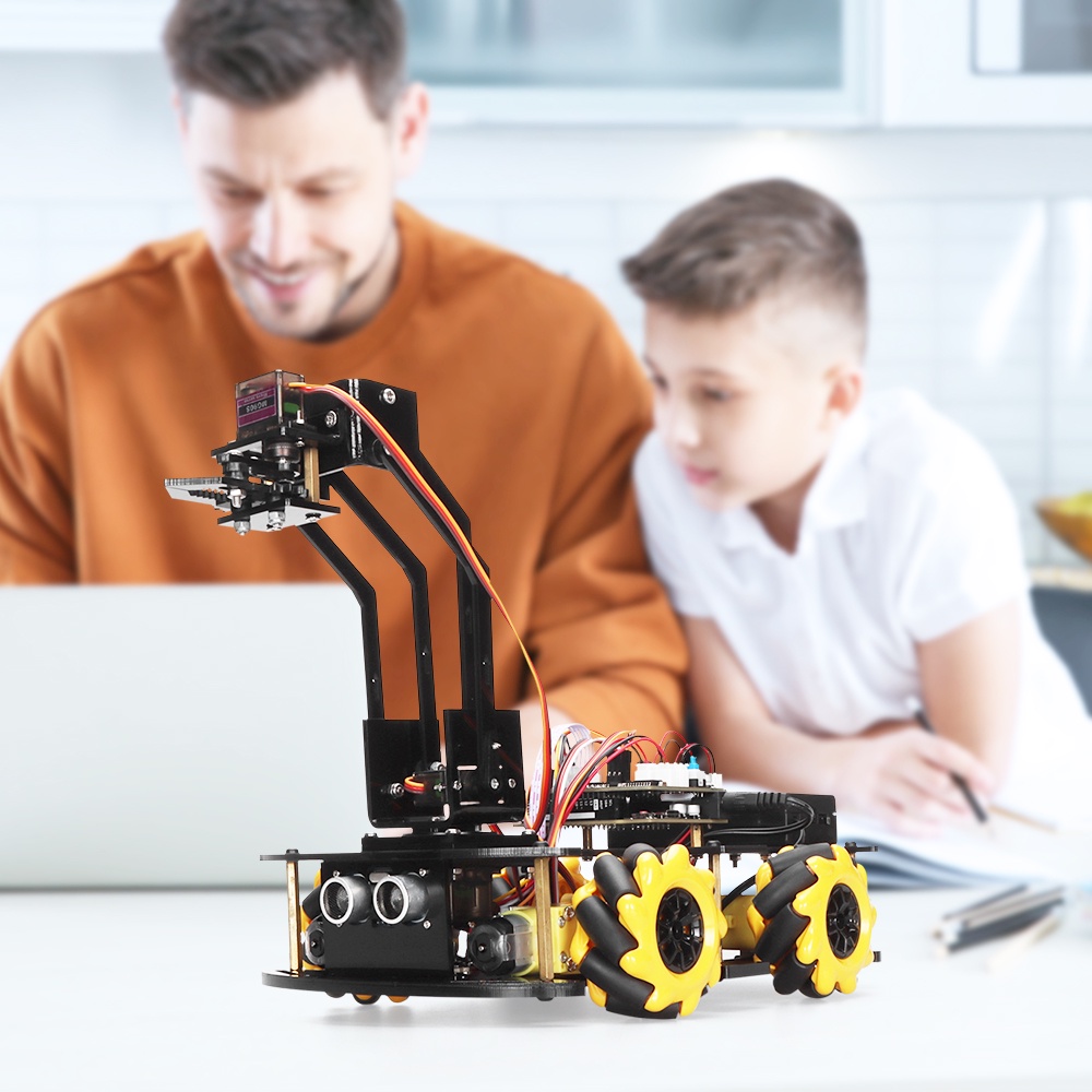 2023 Creative 4WD Smart Mechanical Arm Robot Kit For Arduino Robot Car ...