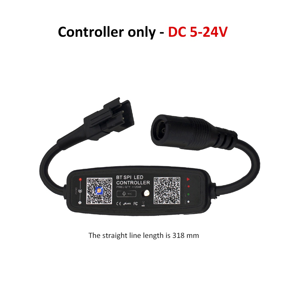 WS2811 WS2812B RGB LED Controller Bluetooth Music USB 5V 12V DC 24V ...