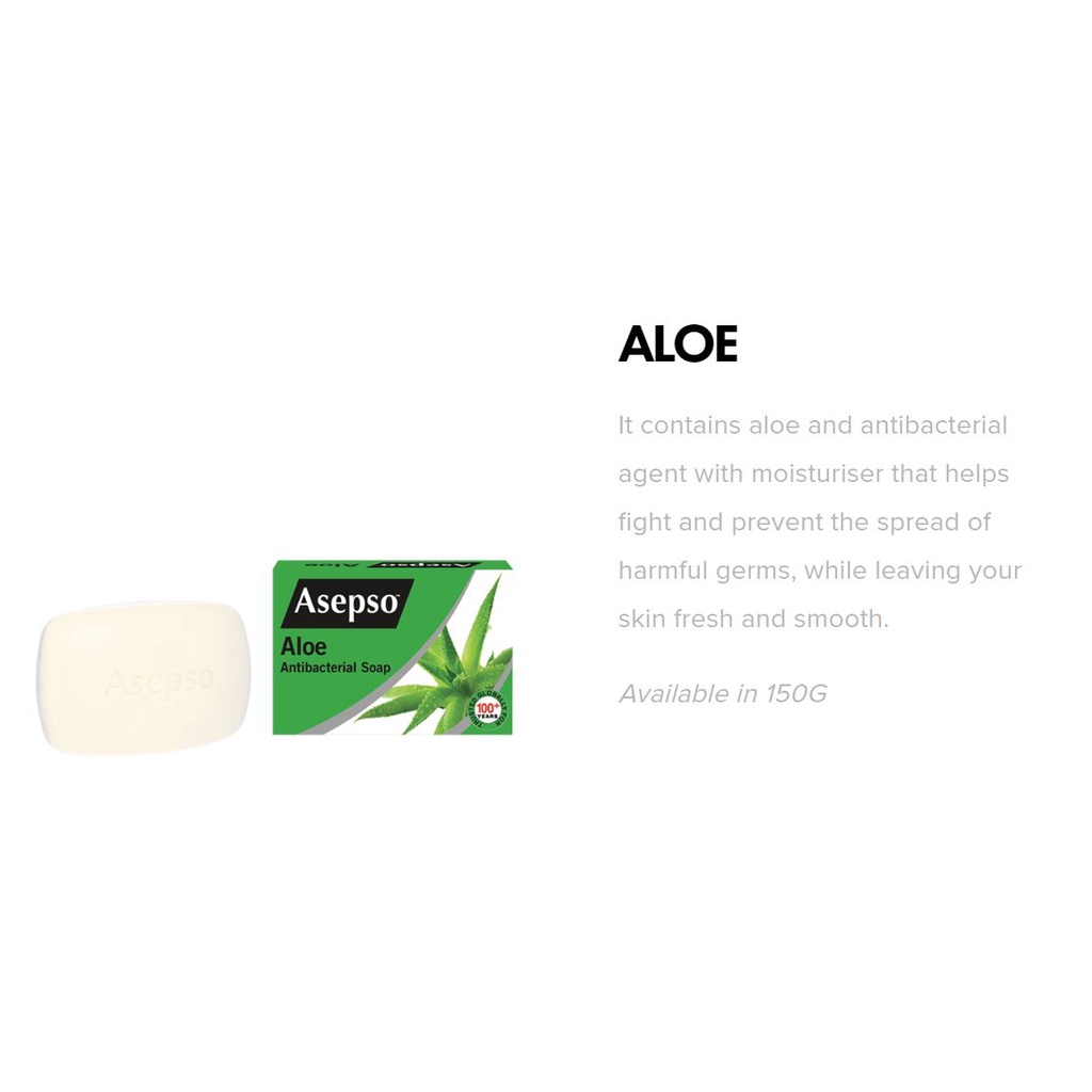 Authentic Asepso Soap 80g and 150g (Original, Gentle, Herbal, Lemon ...