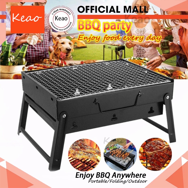 Keao Portable BBQ Grill Outdoor Folding Barbecue Outdoor Charcoal Grill ...