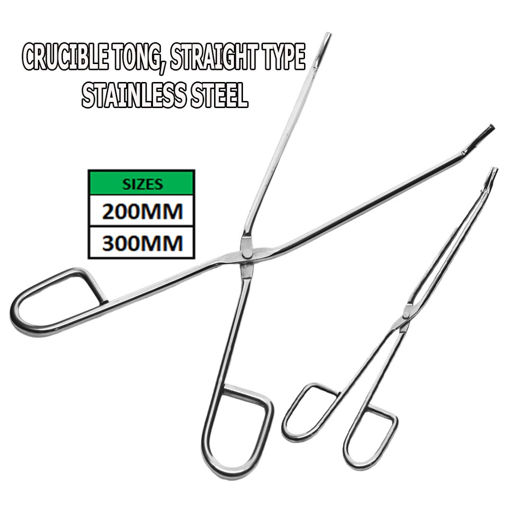 CRUCIBLE TONG, STRAIGHT AND CURVED TYPE STAINLESS STEEL | Shopee ...