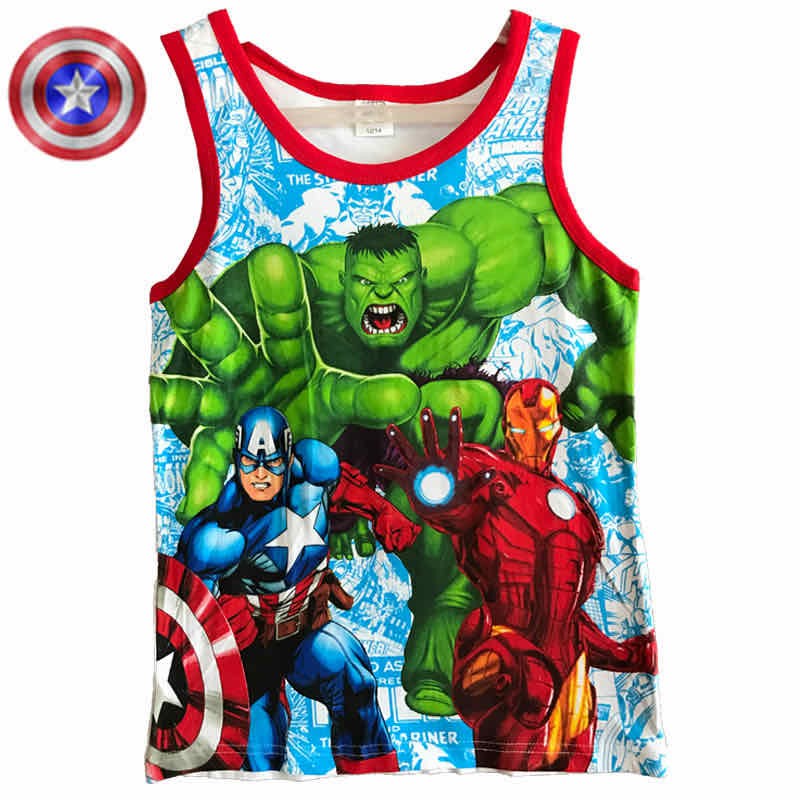 Kids Sando Cartoon Boys Cotton Tanks Top Marvel Style 1-6 Years 8 ...