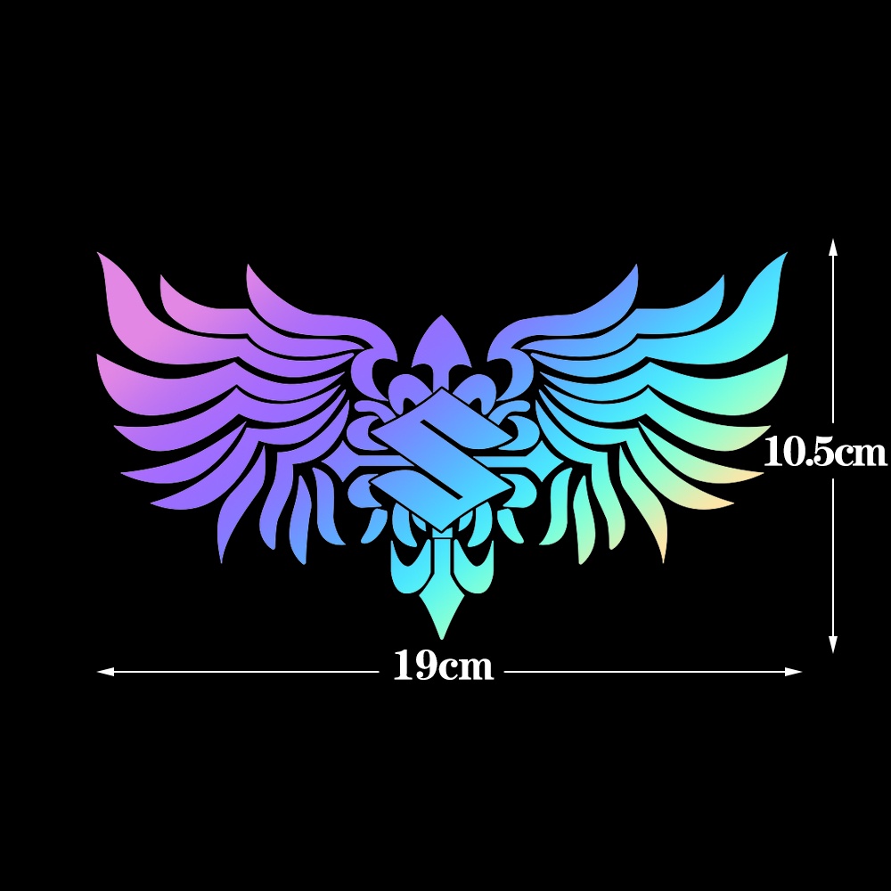 Suzuki Reflective Decals Stickers for Motorcycle Wings Logo Decal Smash ...