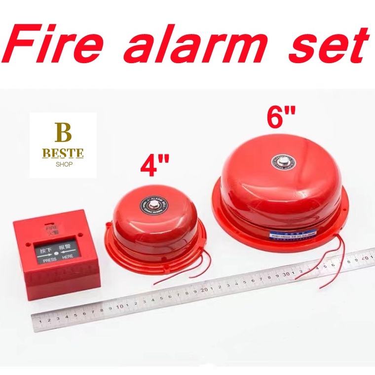 FIRE ALARM BELL 4"/6" ( AC 220V) Alarm System High Decibel Alarm Bell ...