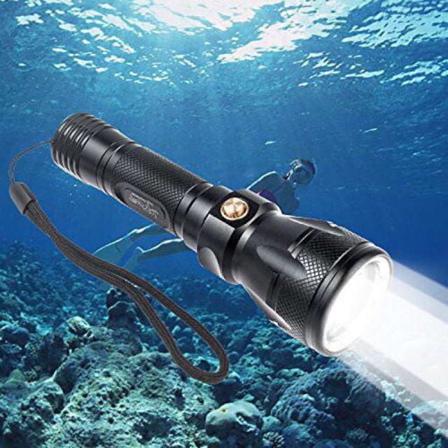 Waterproof Rechargeable Flashlight Scuba Diving LED (8796) | Shopee ...