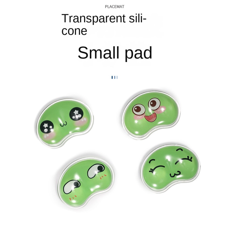 Keyboard Hand Rest Curved Green Cute Emoji Girl Office Soft Wristband ...