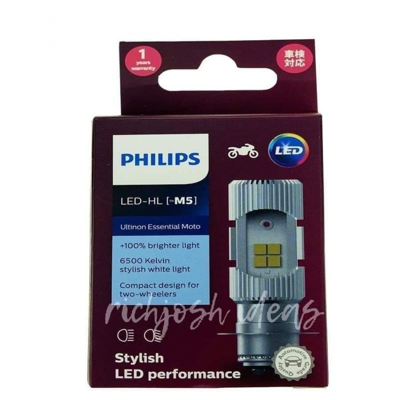 SALE!!! Philips Led Headlight Bulb 12v 6/6w M5 T19 1Leg | Shopee ...