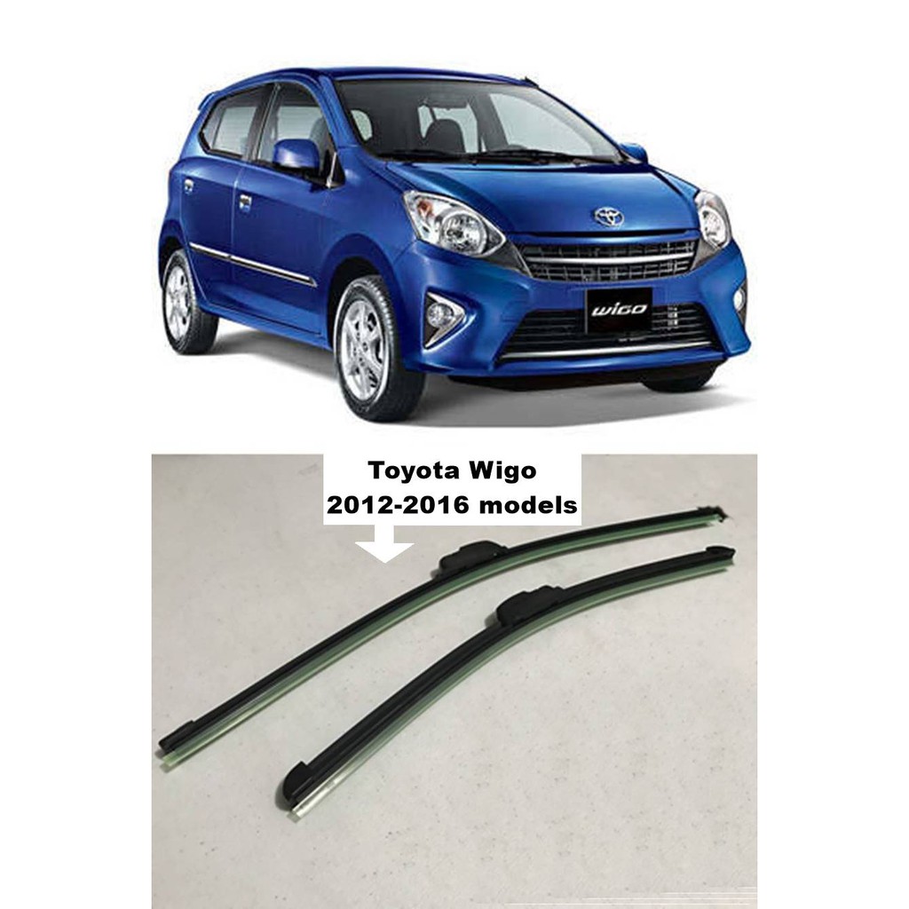 Toyota wigo 2012-2016 Banana wiper blade (2pcs) | Shopee Philippines