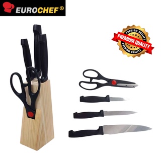 Eurochef WK5 Knife Set with holder Multi-purpose knives for vegetables ...