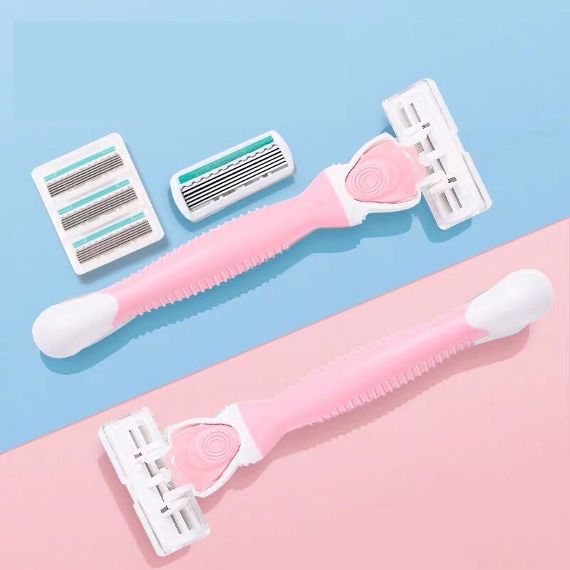 Manual Female Shaver Armpit Hair Knife Shaving Head with 6 Layers of ...