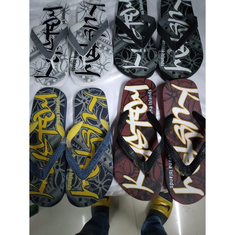 HAVANA ISLAND RUBBER SLIPPER FOR ADULT UNISEX (SIZE MEASURED IN INCHES ...