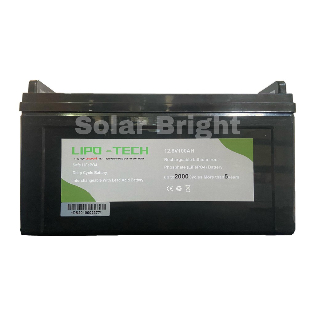 Solar Battery Lifepo4 12.8V 100AH Lipo-Tech with Built-In BMS ...