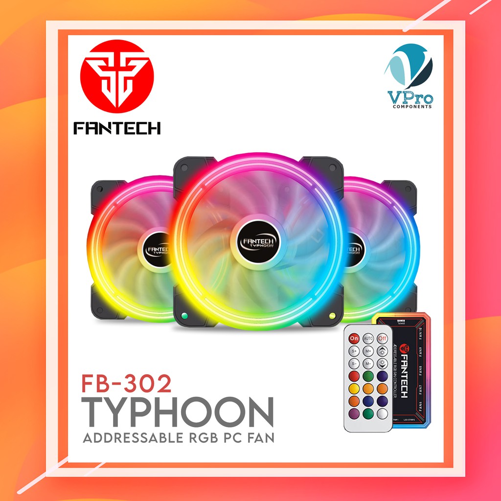 Fantech 3 in 1 RGB CPU FAN FB-302 TYPHOON | Shopee Philippines