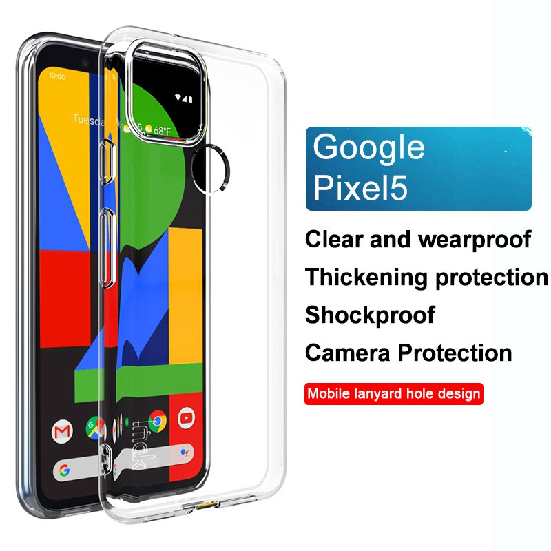Imak Pixel5 Transparent Silicone Ultra Thin Soft TPU Case Google Pixel ...