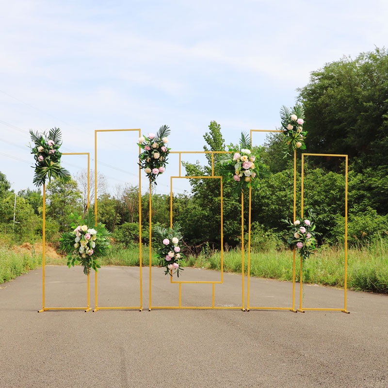 5 PCS Luxury Grand-Event Metal Partition Screen Frame Backdrops Wedding ...