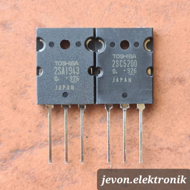 Ic Toshiba 2SA1943 2SC5200 III 150 Watt KW3 1 SET Japan Transistor SA 1943 SC 5200 | Shopee ...