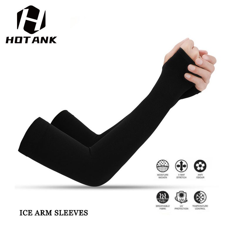 HOTANK Ice Arm Sleeves Unisex UV Protection Sleeves Arm Cover Sunscreen ...