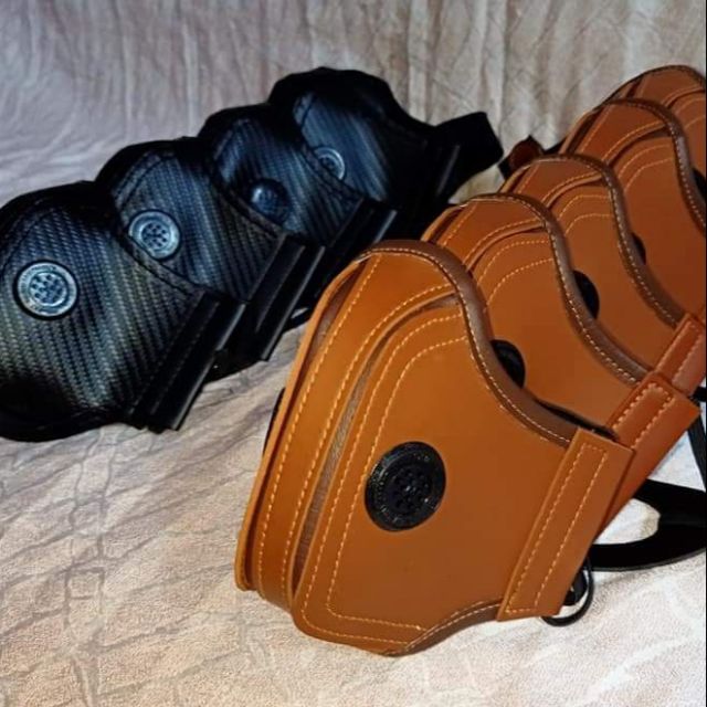 Leather Mask, Black and Brown, 1 inch Garter With Side Release and ...