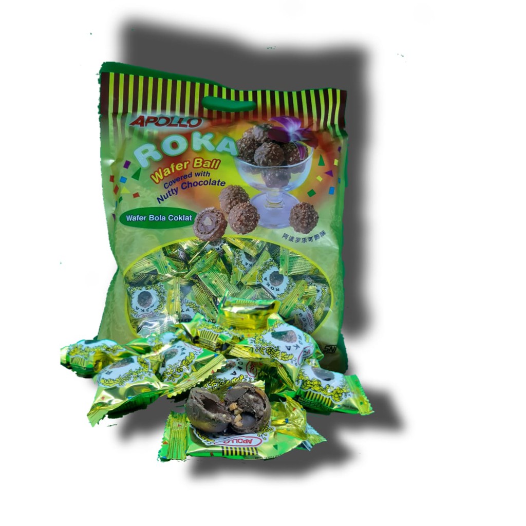 Apollo Roka Wafer Ball Chocolate contains 80 pcs - Chocolate Ball Wafer ...