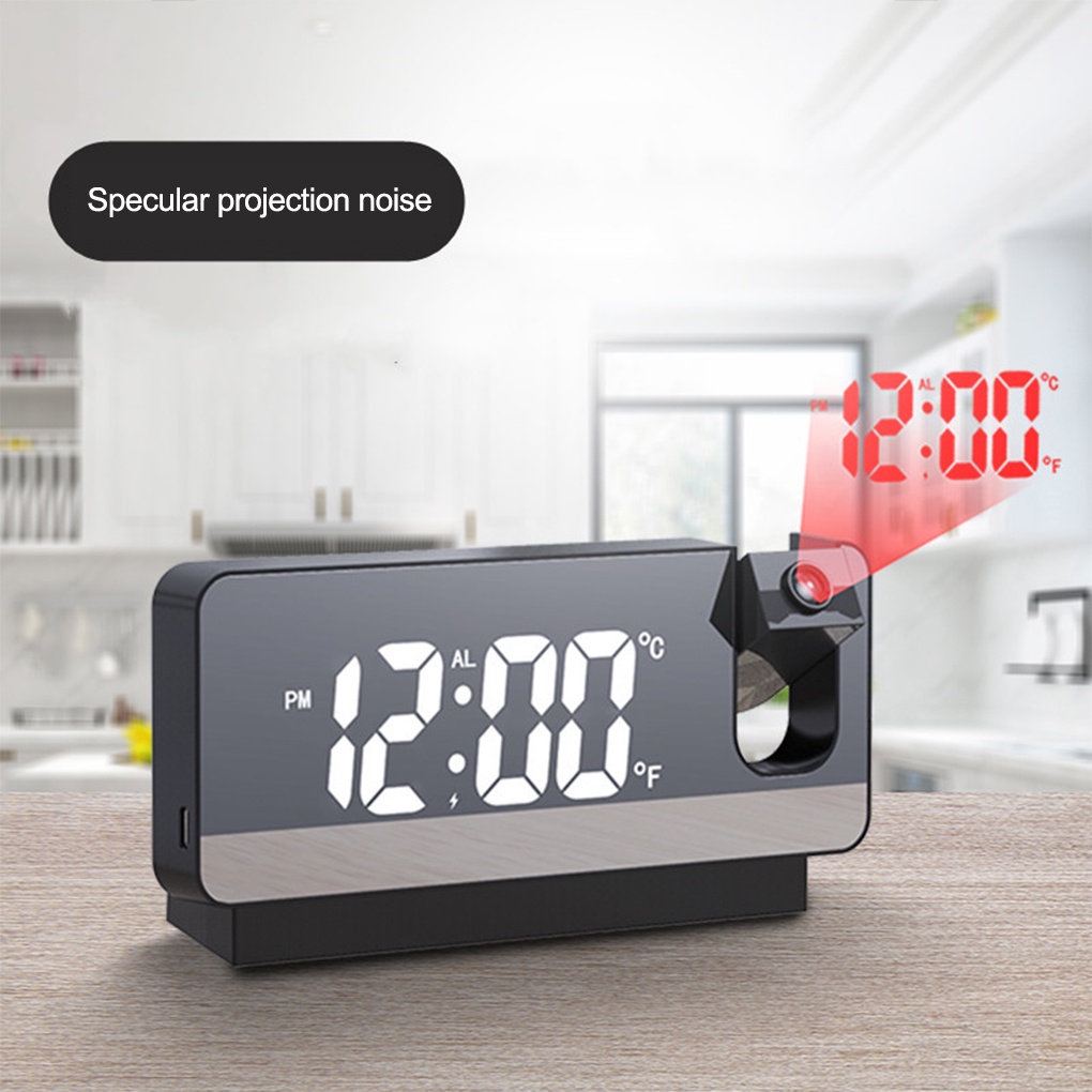 LED Digital Clock USB Rechargeable Tabletop Time Date Temperature ...