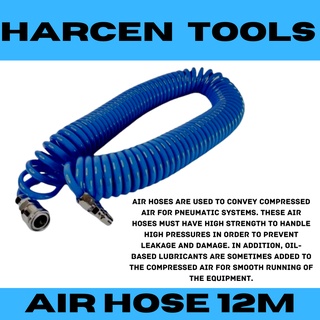 Jrshopeeph Air Hose 12mm Pneumatic Air Compressor Hose Pipe With Male ...