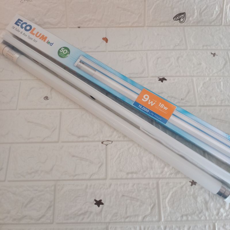 Ecolum T8 led light tube and box type set 9wtts, 18wtts | Shopee ...