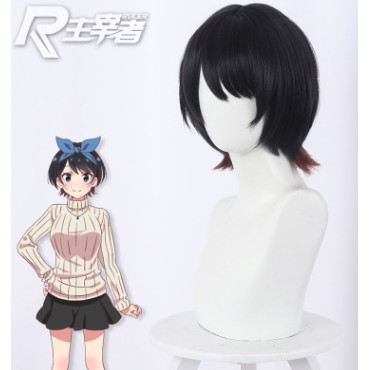 Black gradation brown upturned face closing cos wig | Shopee Philippines