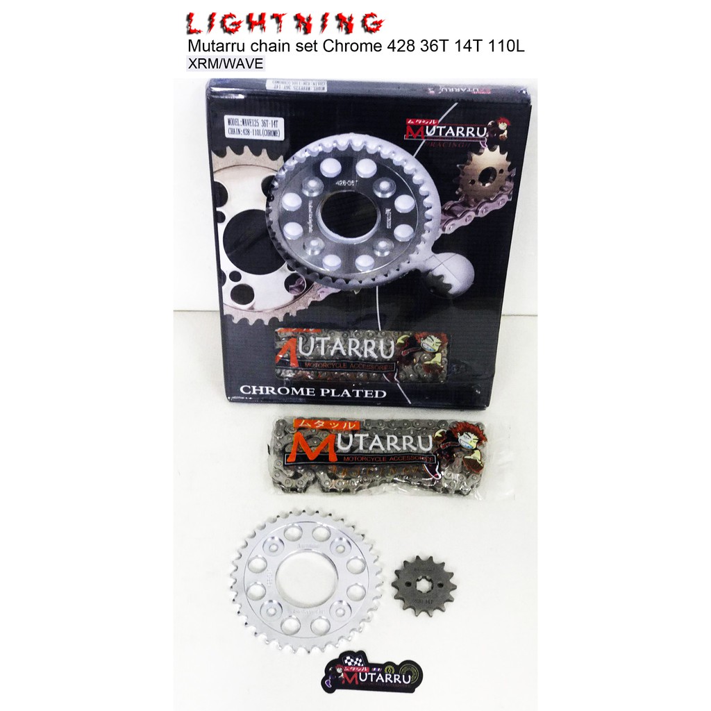 Mutarru chain set XRM/WAVE MUTARRU chain set XRM125 W100 chain set W125 ...