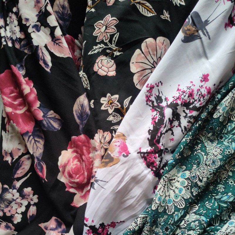 2022jun Printed Challis fabric sold per yard | Shopee Philippines