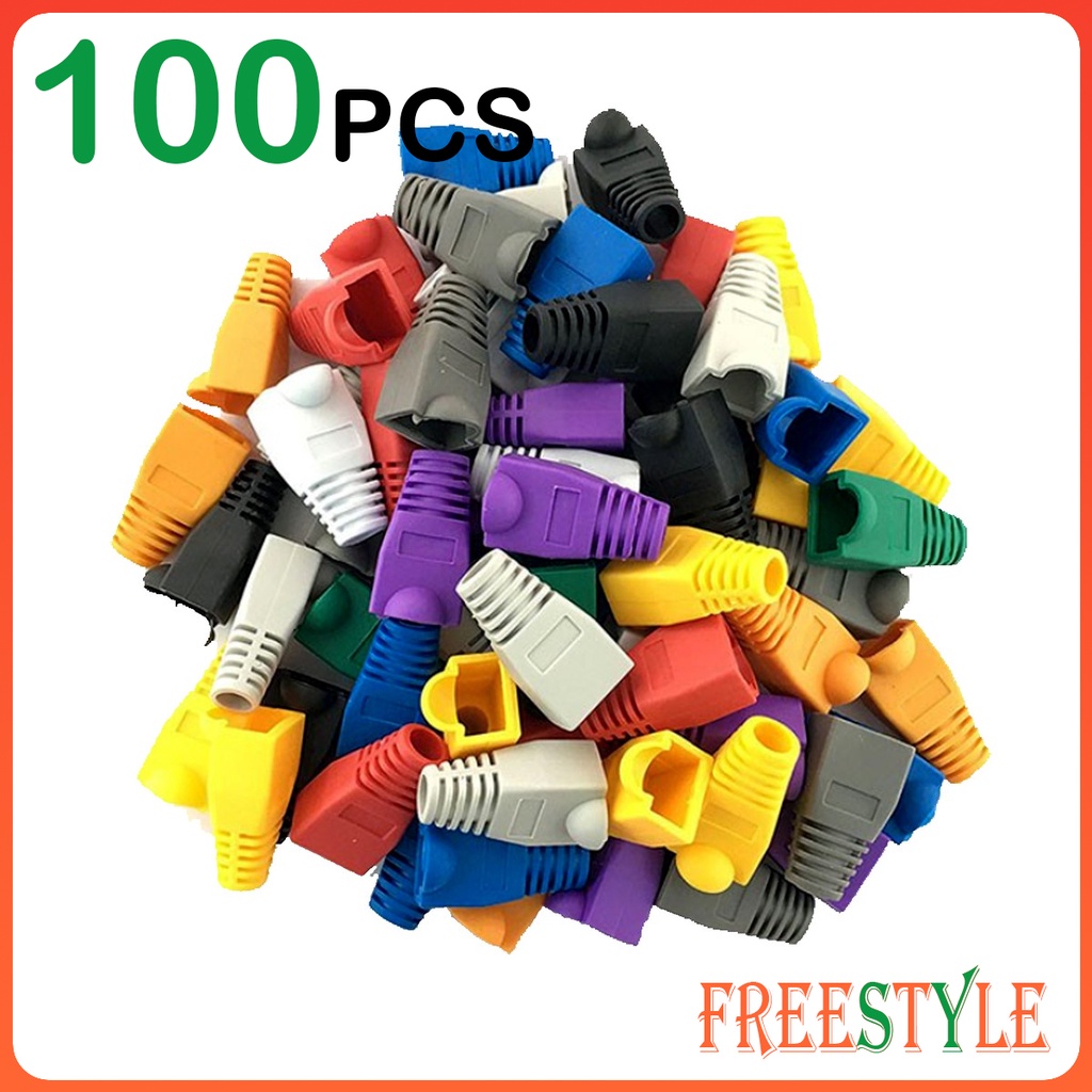 Network RJ45 Rubber boots 50pcs and 100pcs Lan Cable boots | Shopee ...