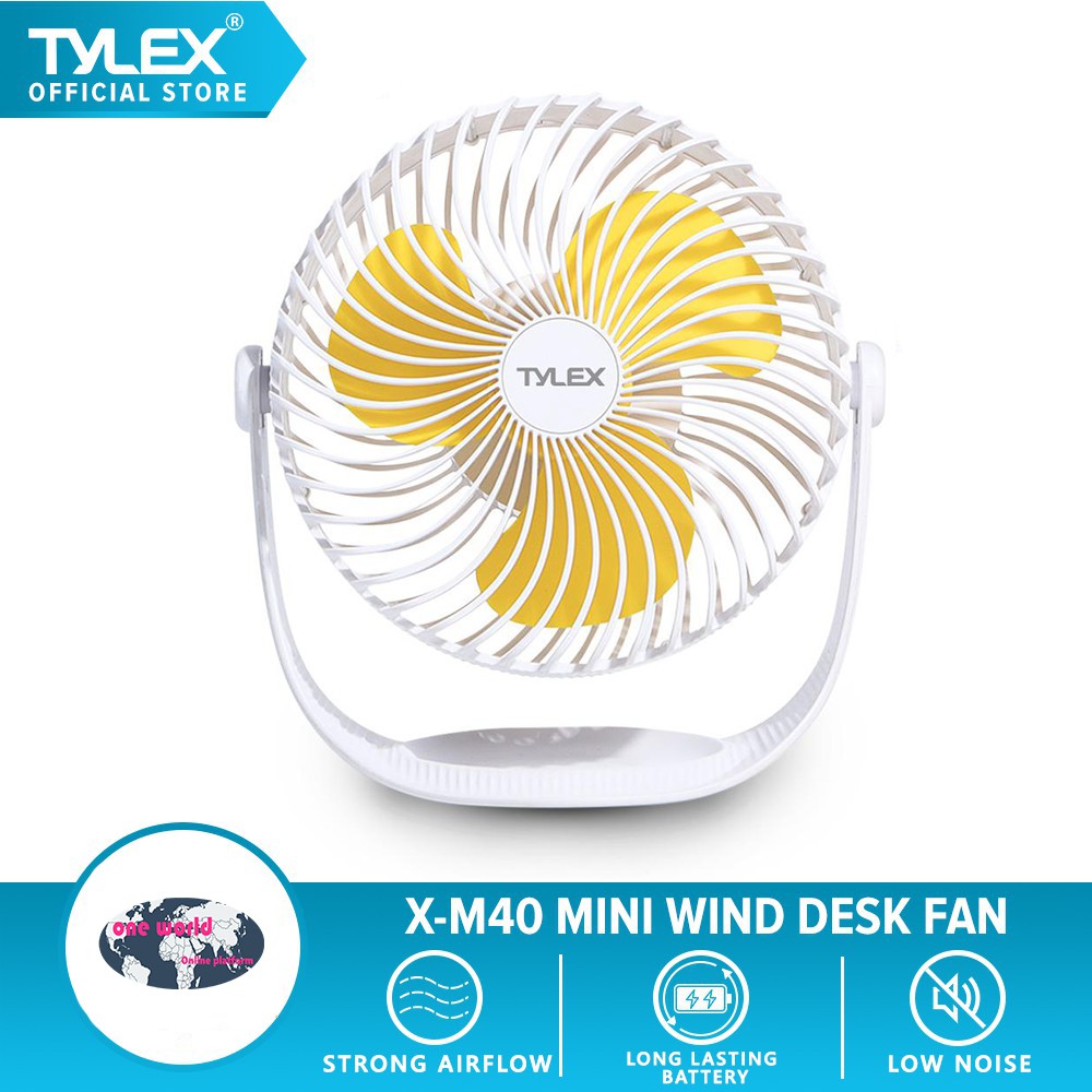 OW Tylex X-M40 7 Inches Portable 360° Rotation Mini Wind Desk Fan ...