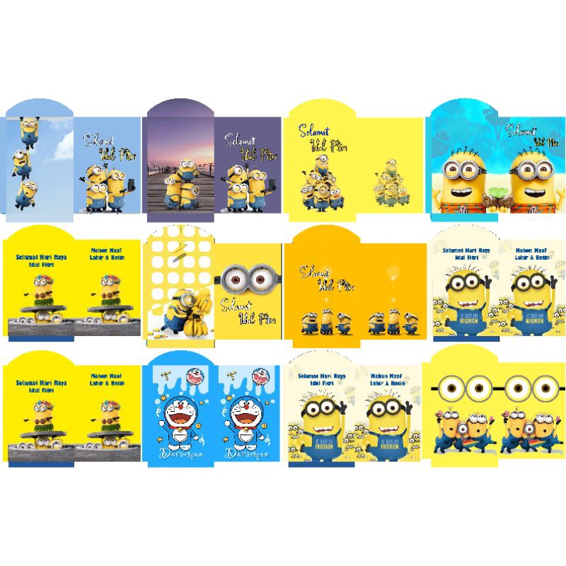 Eid ENVELOPE / ANGPAO ready to use Bts minion theme, etc | Shopee ...