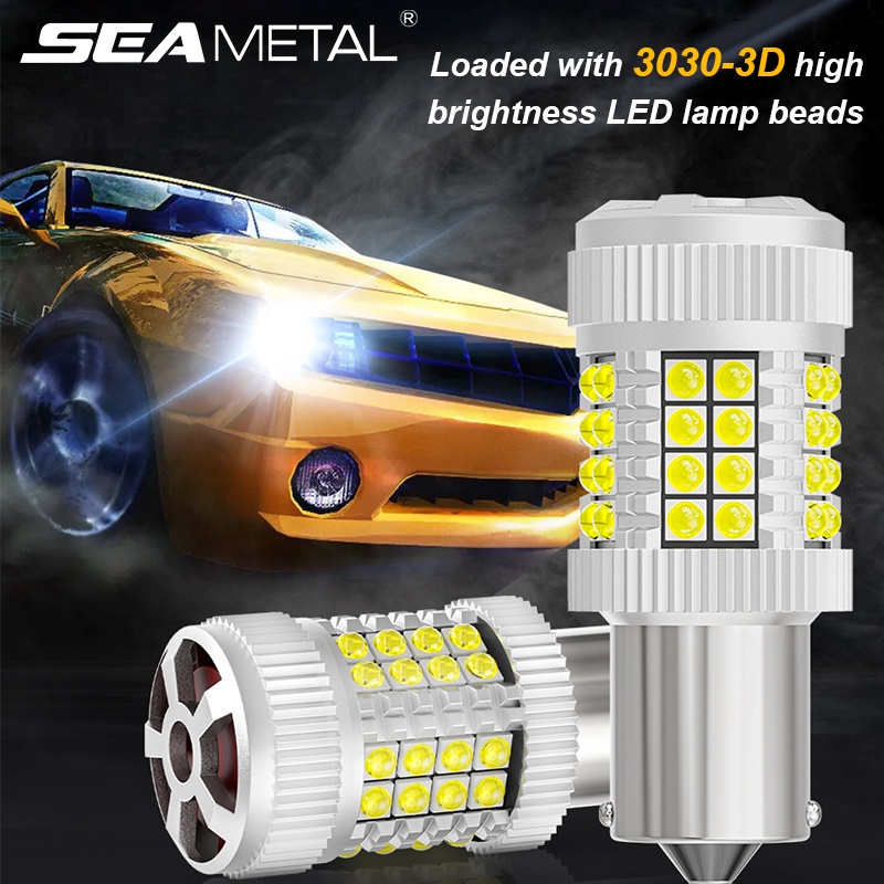SEAMETAL LED Car Light Bulb 3D Lamp Bead Car Turn Signal Light 1156 ...