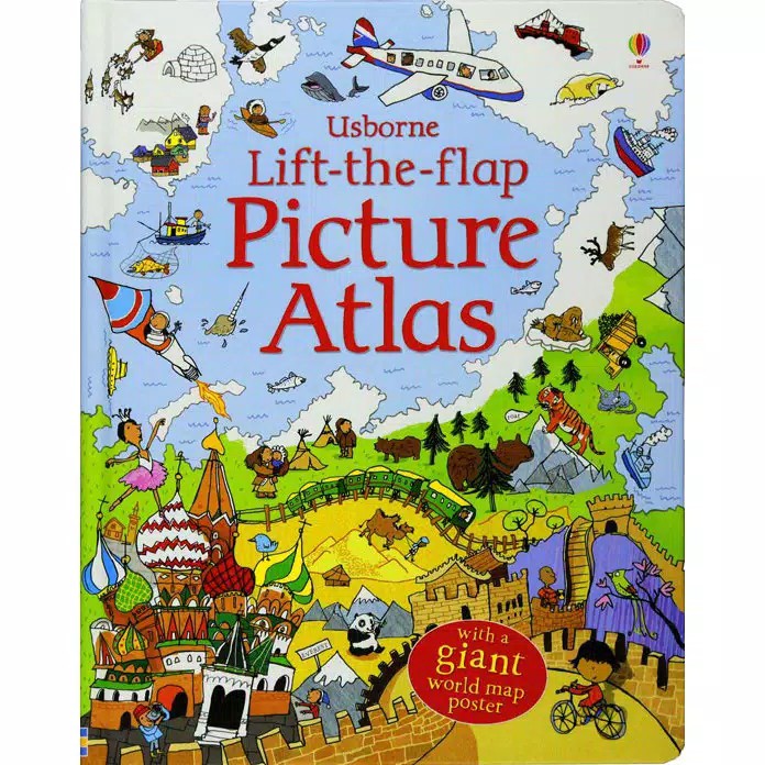 Usborne Lift-the-flap Picture Atlas with a Giant World Map Poster ...