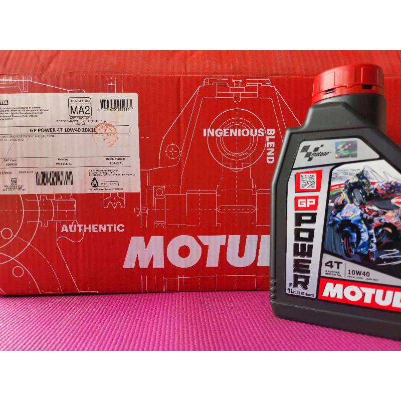 1 Box Motul GP Power 10w40 1L for Underbone 20pcs/box | Shopee Philippines