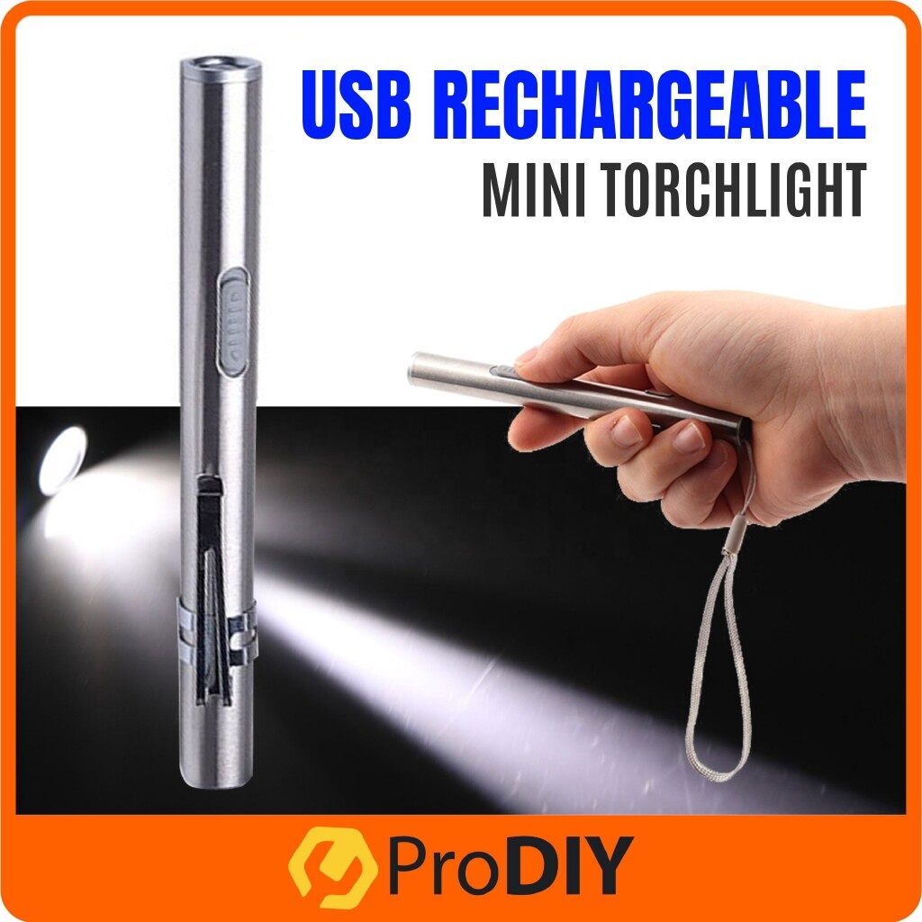 FLOYD.SHOP Portable Super Bright Led USB Rechargeable Pen Pocket Torch ...