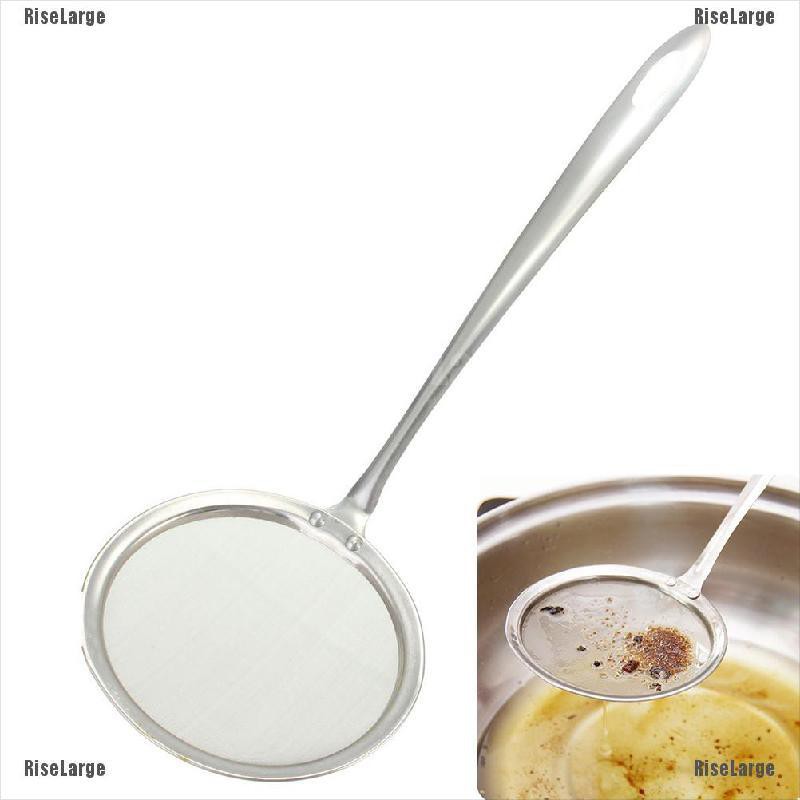 RiseLarge Stainless Steel Kitchenware Home Cooking Fine Mesh Oil ...