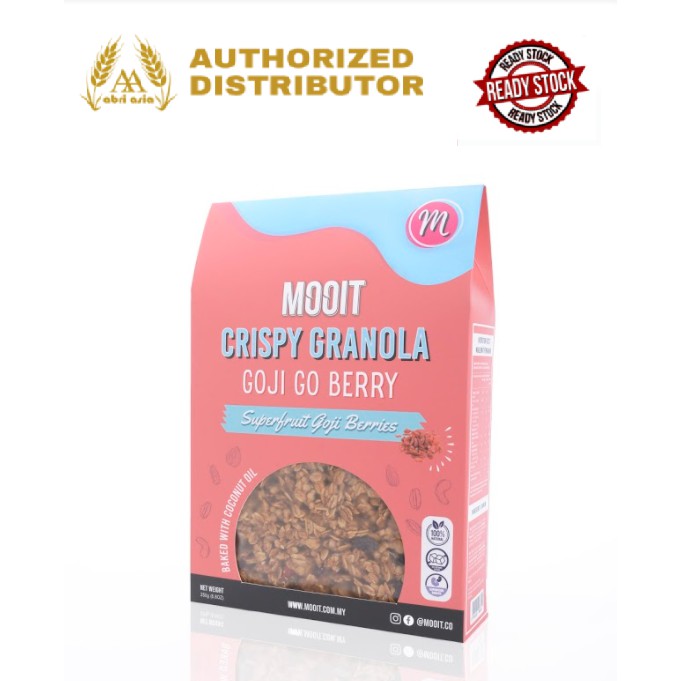 MOOIT GOJI GO BERRY CRISPY GRANOLA 250g HEALTHY SNACK VEGAN100%Natural ...