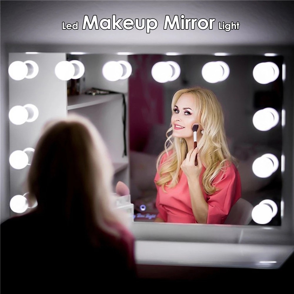 MS Light 12V USB Hollywood Mirror Light With Touch Dimmer Makeup Table ...