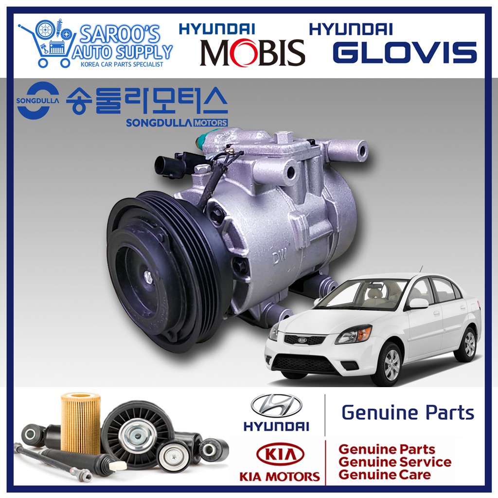 Aircon Compressor For Kia Rio , 2005-2011 , SDL Brand , Made In Korea ...