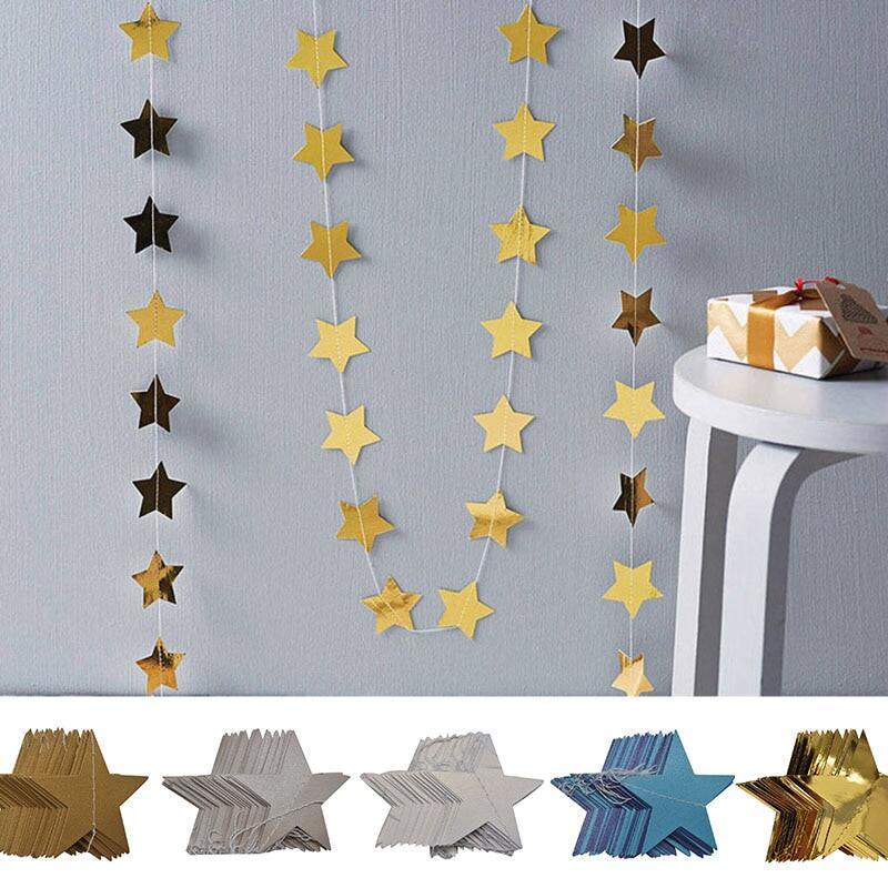 4M Star Garland Stars Streamer Glitter Bunting Birthday Party ...