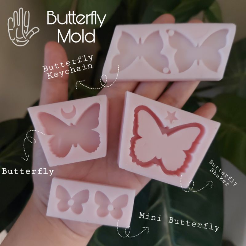 Butterfly Resin Mold - Butterfly/Resin Mold Butterfly keychain shaker ...