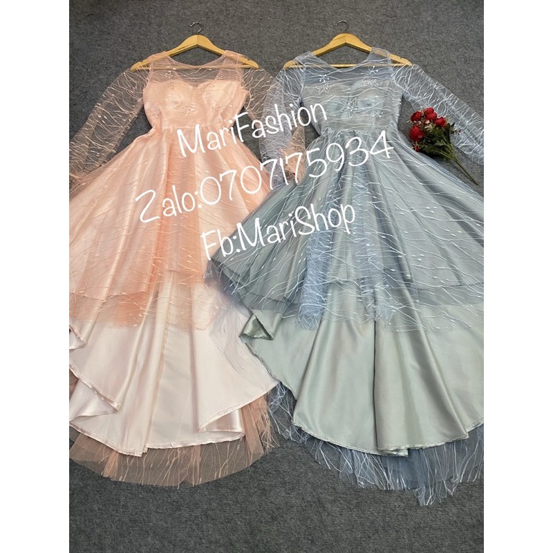 Marivan-ear DROP MESH SHRIMP TAIL DRESS WITH STARS-MS92Y715 | Shopee ...