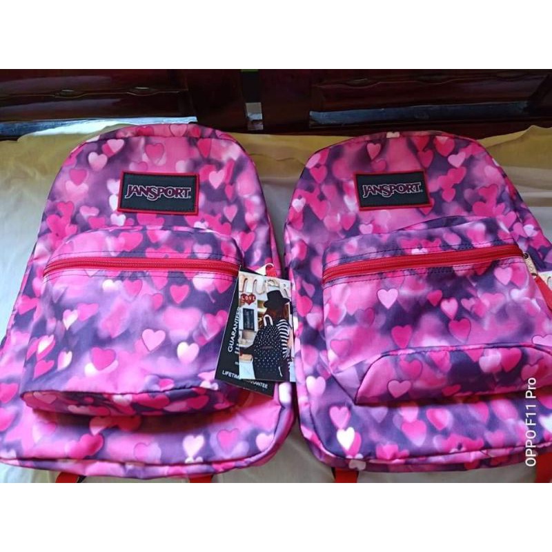 js overexposed backpack hearts pink | Shopee Philippines