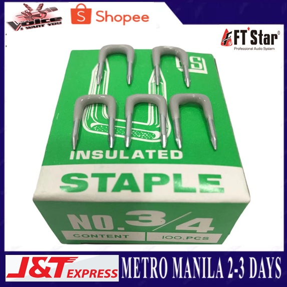 1 Box Insulated Staple / Staple Wire (100 pcs) | Shopee Philippines