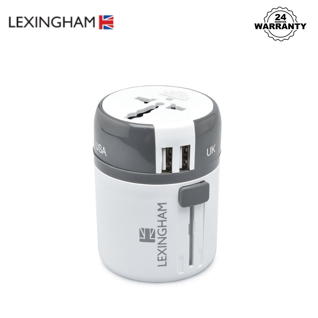 Lexingham 2 USB Sliding Adaptor WW - L5021 | Shopee Philippines