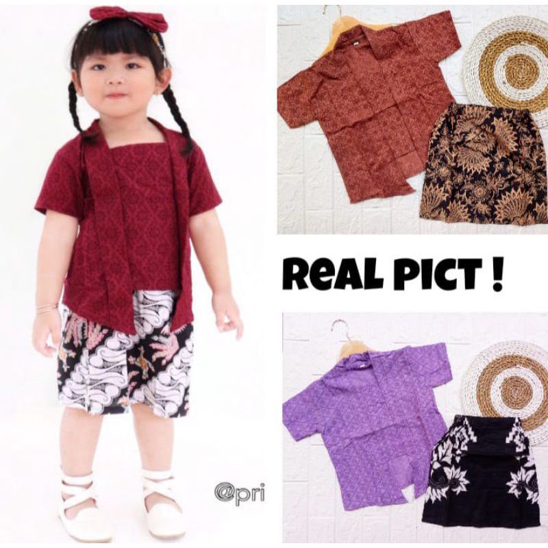 Elementary School Children's batik kebaya Suit (1-10 Years Old ...