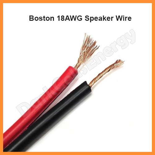 1 Meter 18 AWG Boston Speaker Wire, DC Wire RED/BLACK Heavy Duty Wire ...