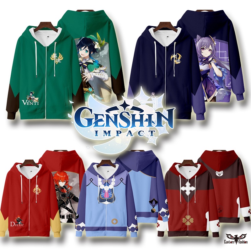 【CustomFashion】Genshin Impact Jacket Klee Diluc Keqing Zhongli Mona ...