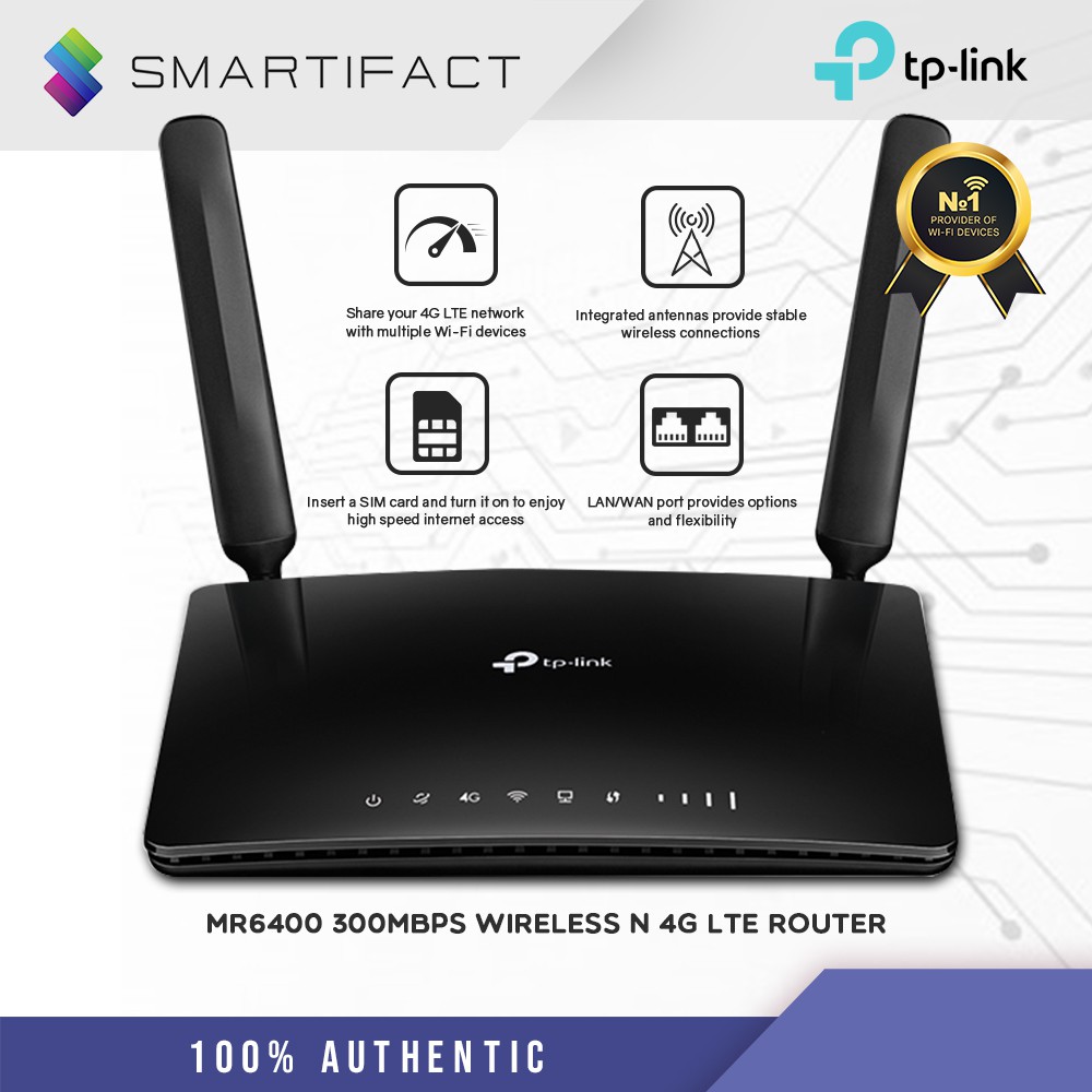 TP-Link TL-MR6400 300Mbps Wireless N 4G LTE Router | Shopee Philippines